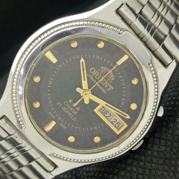 Orient | Accessories | Vintage 972 Orient Automatic Mens Silver Watch ...